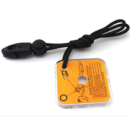 Practical Outdoor Emergency Survival Mirror With Whistle Survival ...